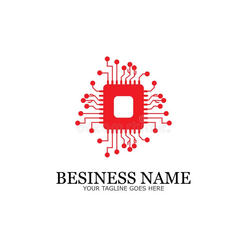 CPU Processor Line Vector Icon for Websites and Mobile Flat Design ...