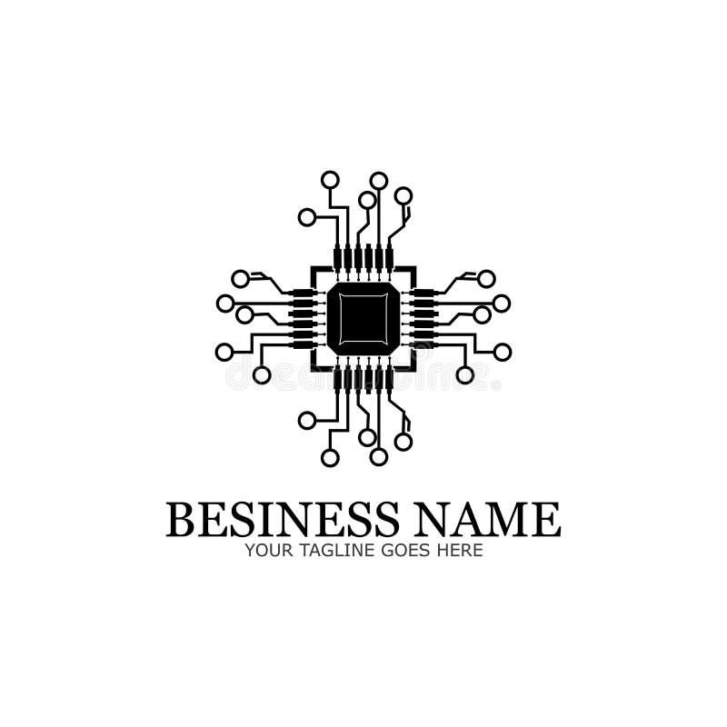 Cpu Processor Line Vector Icon For Websites And Mobile Flat Design Mini Cpu Icon Flat Style