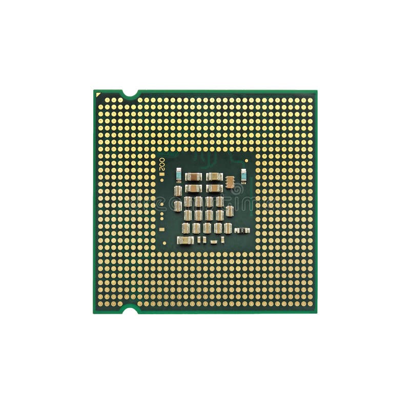Computer Microprocessors, Isolated on a White Background. Concept of Computer Stock Image ...