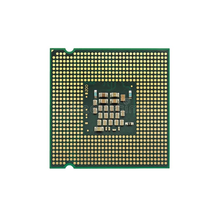 Computer Microprocessors, Isolated on a White Background. Concept of ...