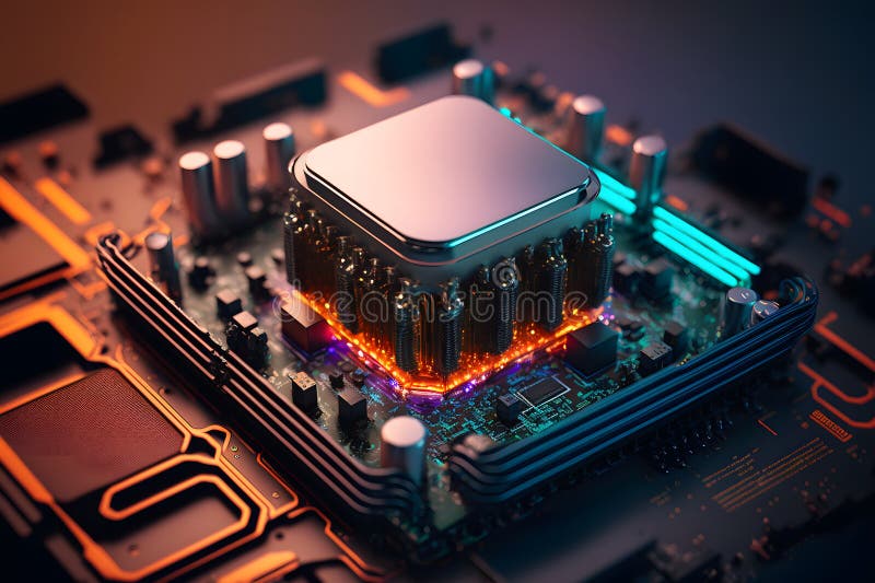 CPU Processor with Modern Futuristic Technology Appearance. Neural ... CPU Processor with Modern Futuristic Technology Appearance. Neural ...