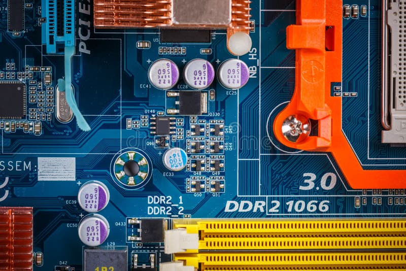 Cpu Processor Socket Pins on Motherboard Stock Photo - Image of close ...