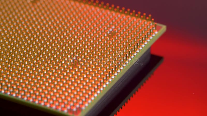 CPU Processor Socket Pins at Technology Plant Stock Video - Video of ...