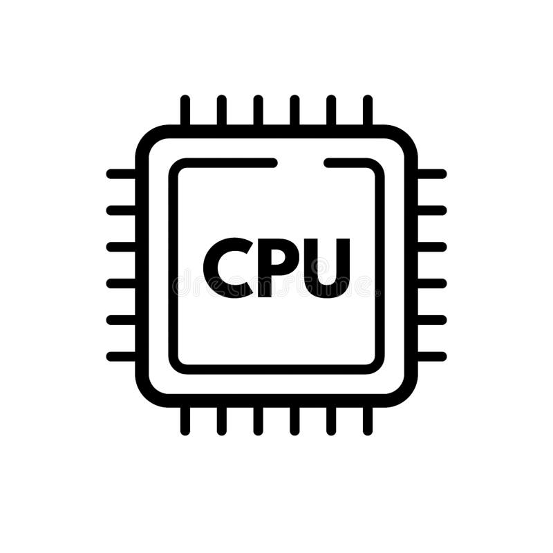 CPU, Processor - Vector Icon Stock Vector - Illustration of design ...