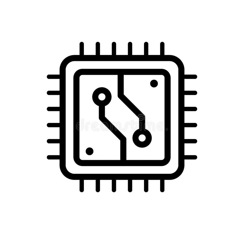 CPU, Processor - Vector Icon Stock Vector - Illustration of symbol ...