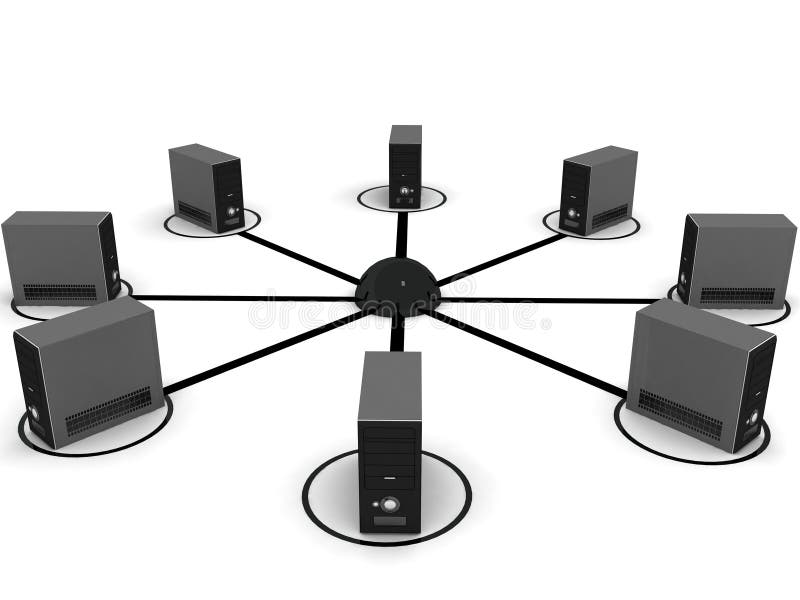 Cpu servers communication stock illustration. Illustration of server ...