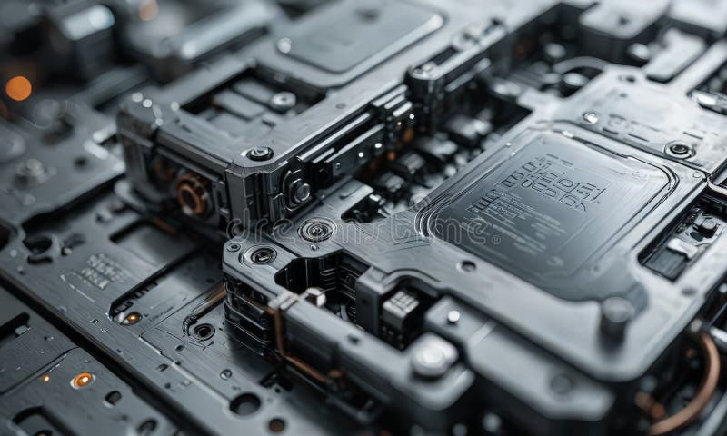 The Cpu is Shown in this Close Up Shot Stock Illustration ...