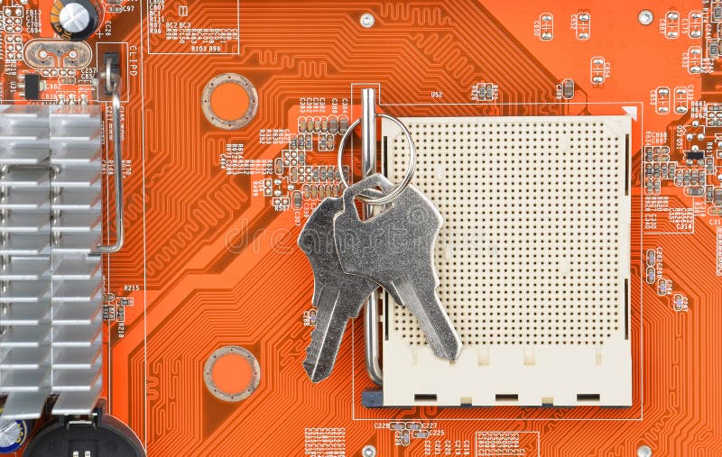 CPU slot and key stock photo. Image of hacker, hardware - 103617782