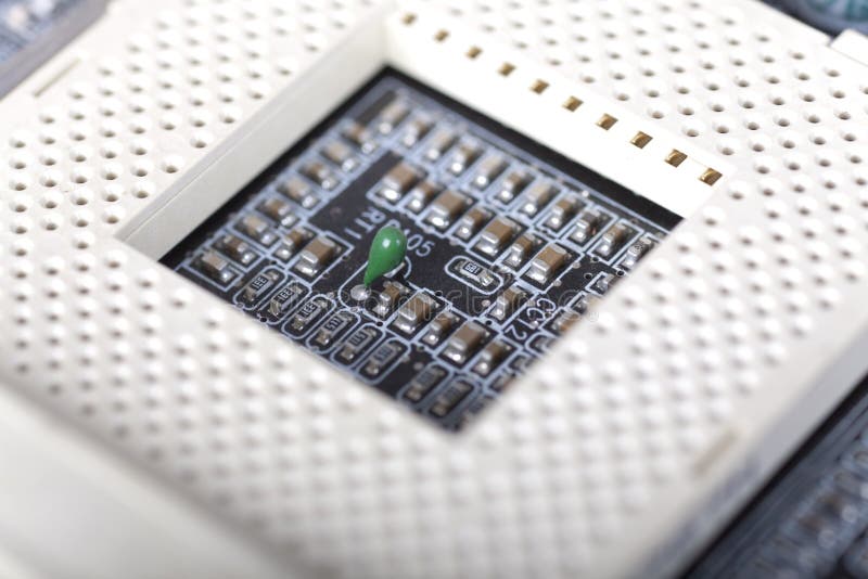 CPU Socket stock image. Image of processor, socket, motherboard - 19764117