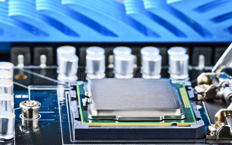 CPU socket stock image. Image of small, equipment, capacitor - 27830167