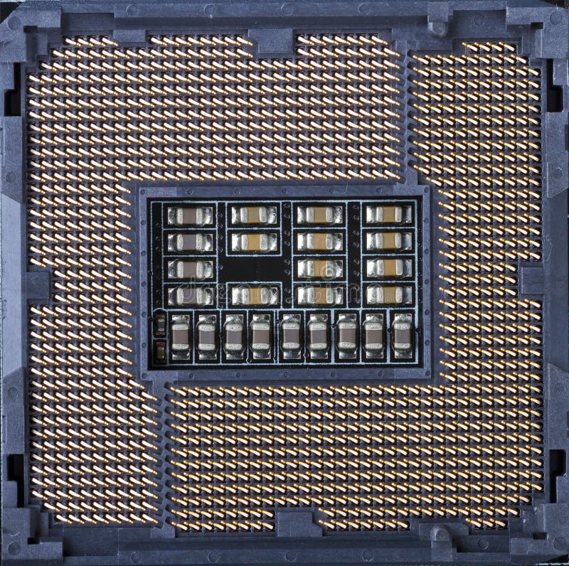 CPU socket stock image. Image of equipment, copper, chip - 28651223
