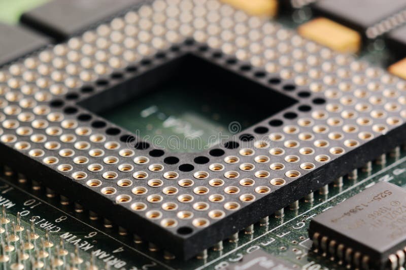 CPU socket stock image. Image of processor, board, component - 7288271