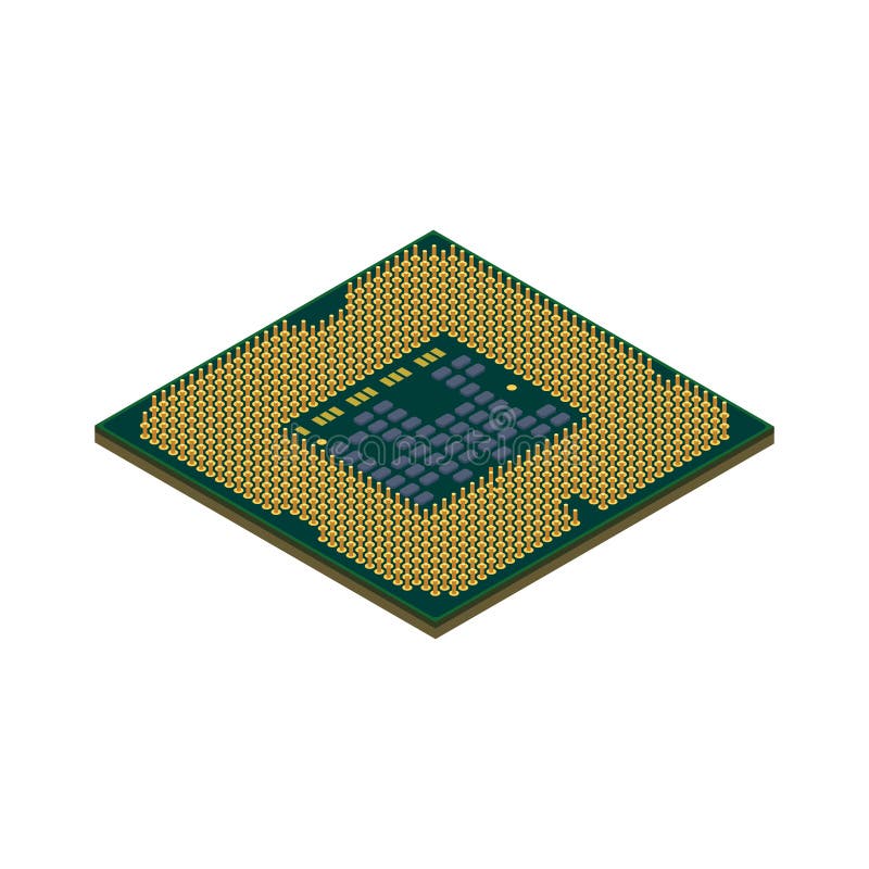 CPU Socket Isometric Composition Stock Vector - Illustration of ...