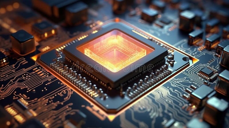 CPU Socket. Modern Technology. Big Data Center Stock Photo - Image of ...