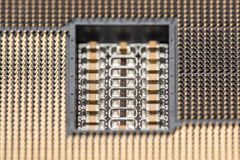 CPU Socket on Computer Motherboard Stock Photo - Image of board ...