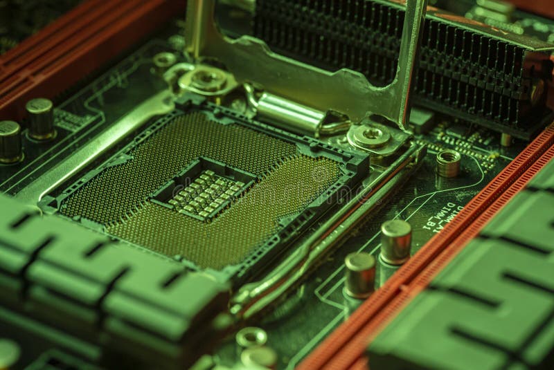 Cpu socket motherboard 14 stock image. Image of closeup - 217005067