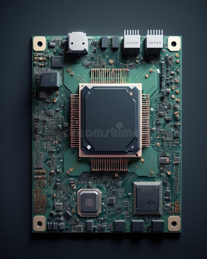 AM4 CPU Socket on Motherboard of Modern Powerful PC. Computer Hardware ...