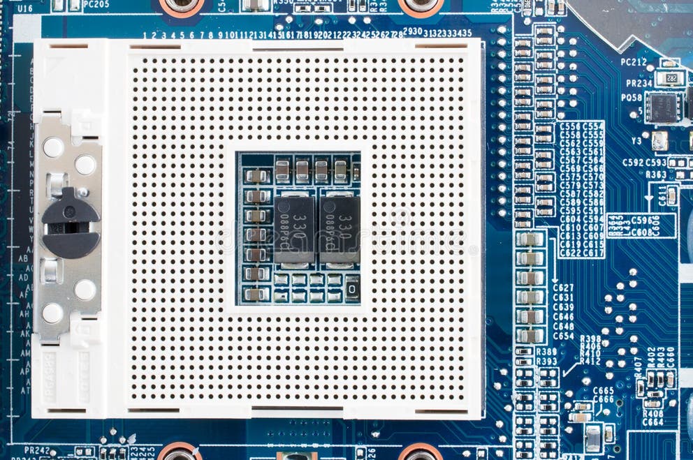 CPU socket in top view stock image. Image of lock, lines - 24403459