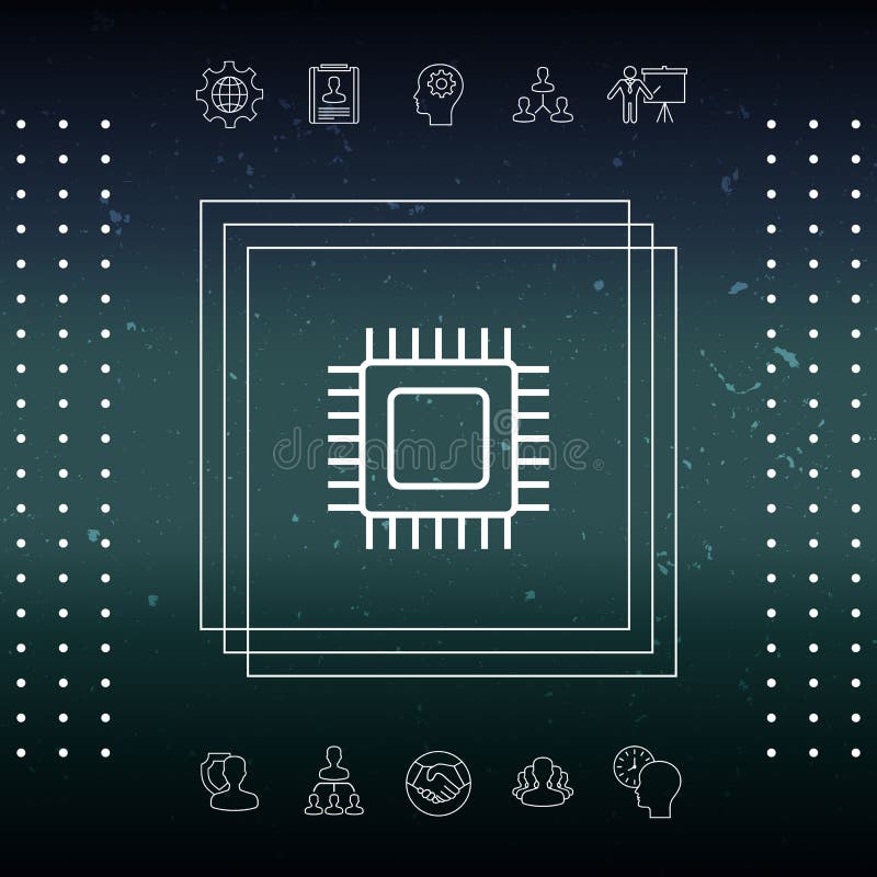 CPU symbol icon stock vector. Illustration of technology - 114708331