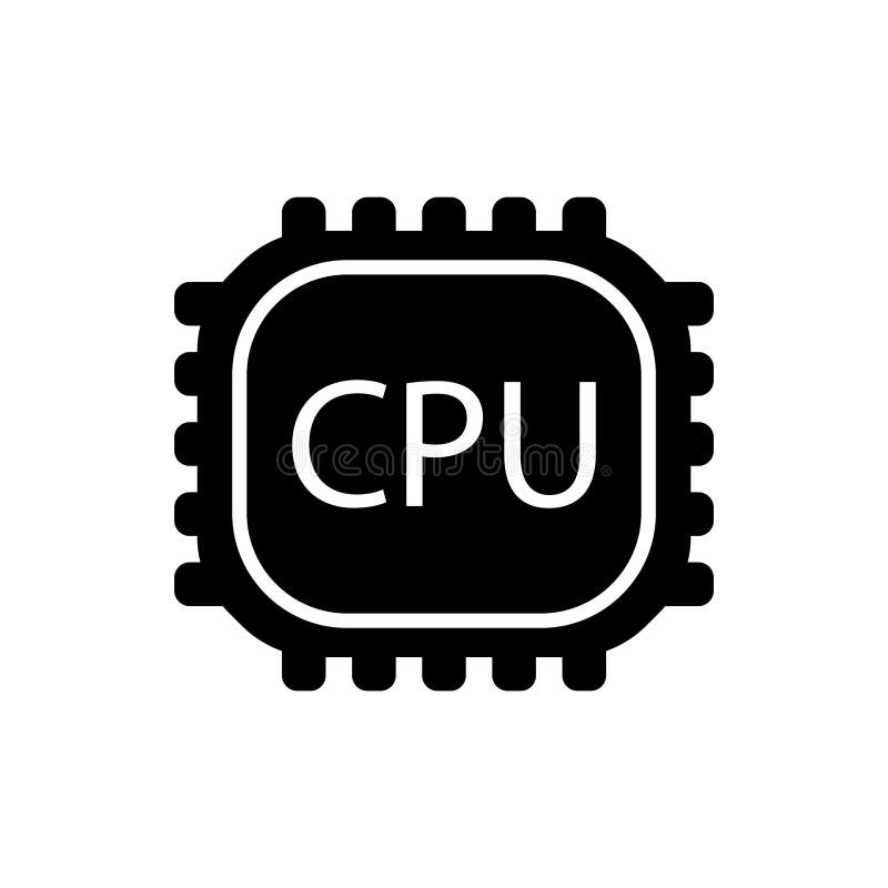 Cpu-Symbol-Vektor vektor abbildung. Illustration von teil - 287451749