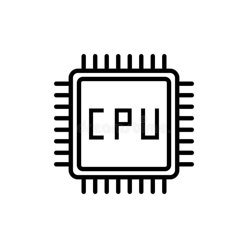 Cpu-Symbol-Vektor vektor abbildung. Illustration von internet - 287451772