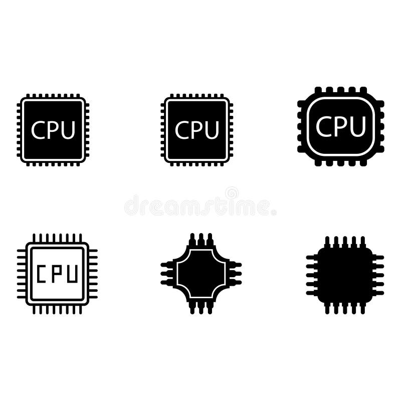 Cpu-Symbol-Vektor vektor abbildung. Illustration von entwicklung ...