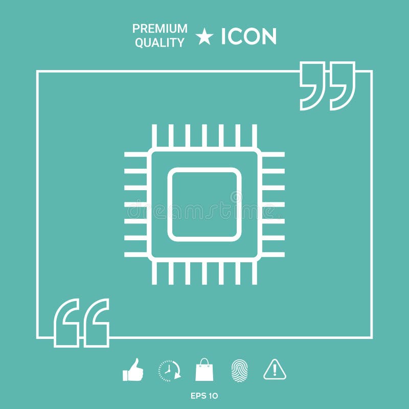CPU-symbolsymbol vektor illustrationer. Illustration av boaen - 114985197