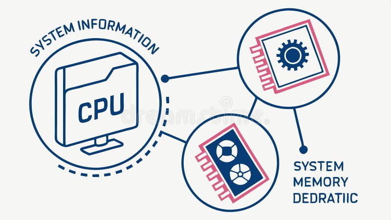 CPU System Information, Processor Details Icon Vector Design Generative ...