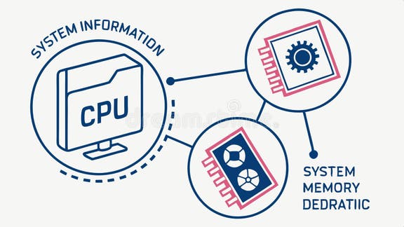 CPU System Information, Processor Details Icon Vector Design Generative ...