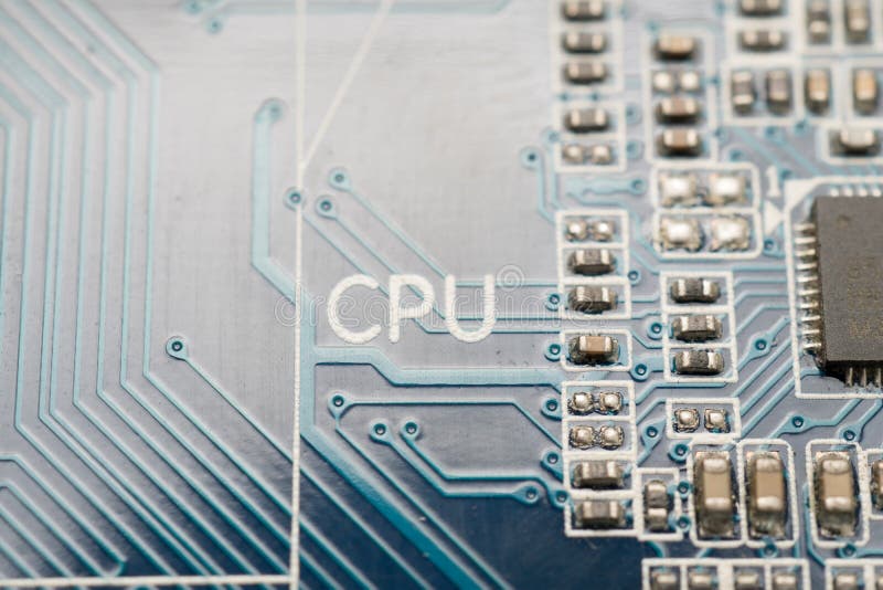 Computer Motherboard Circuit Stock Image - Image of yellow, circuit ...