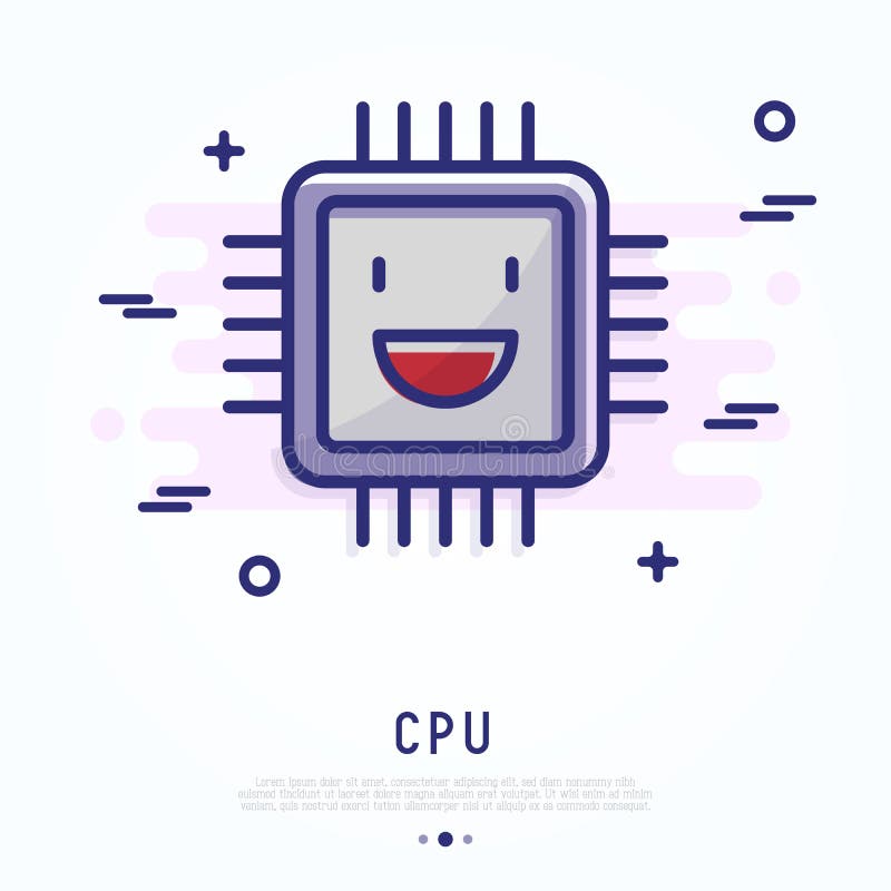 Technology Cpu Motherboard Chip Cartoon Stock Vector - Illustration of ...