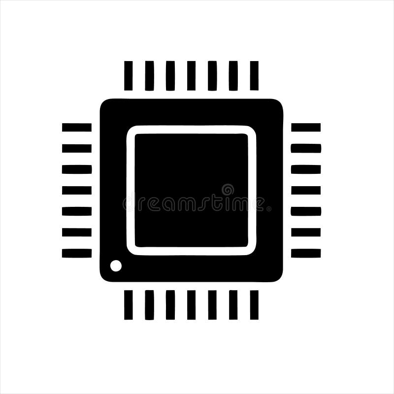 Cpu Outline Realistic Stock Illustrations – 87 Cpu Outline Realistic ...