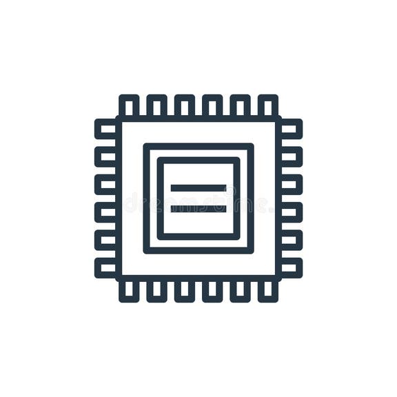 Cpu Tower Icon Vector from Computer Concept. Thin Line Illustration of ...