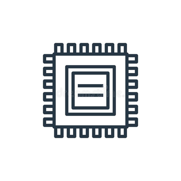 Cpu Tower Icon Vector from Computer Concept. Thin Line Illustration of ...