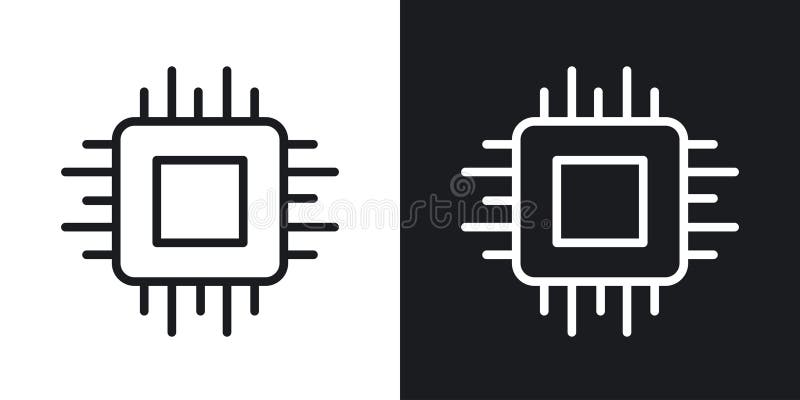 CPU vecor icon set stock vector. Illustration of logo - 340494947