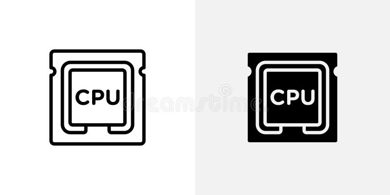 CPU vecor icon set stock vector. Illustration of memory - 340375736