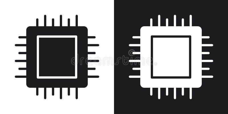 CPU vecor icon set stock illustration. Illustration of business - 340459967