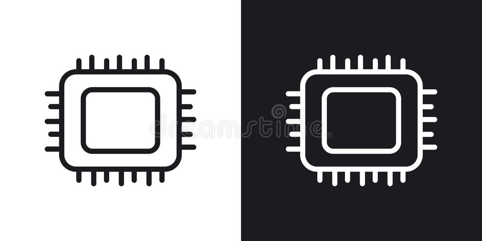 CPU vecor icon set stock vector. Illustration of dual - 340637502