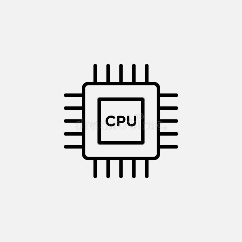 CPU vecor icon set stock vector. Illustration of semiconductor - 340943865