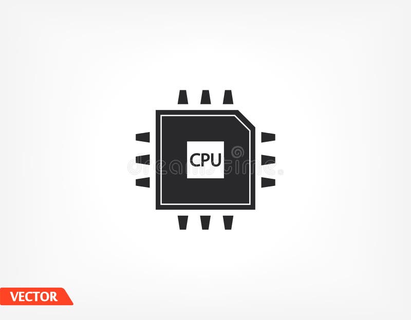 CPU Vector Icon. Chip. CPU. Vector Graphics. Chip in the Graph. 10 Eps ...