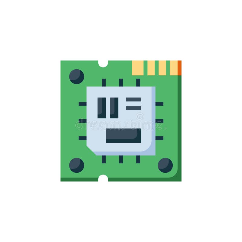 Cpu Vector Icon. Computer Component Icon Flat Style. Perfect Use for ...