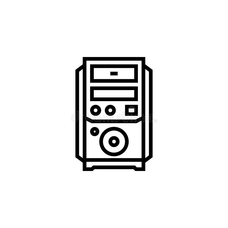 Cpu Vector Icon Computer Component Icon Outline Style Perfect Use For