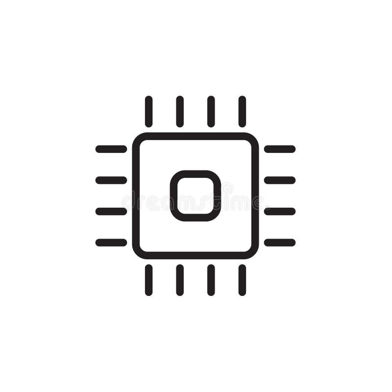 Cpu Vector Icon, Vector EPS 10 Illustration Style . Stock Vector ...