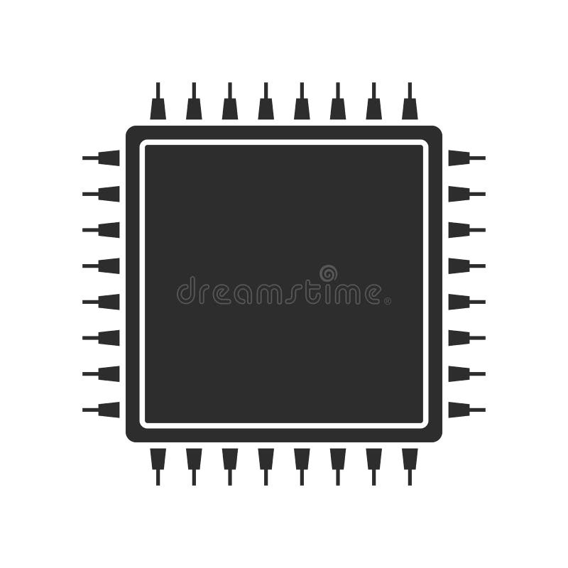 Cpu vector icon stock vector. Illustration of abstract - 151097093