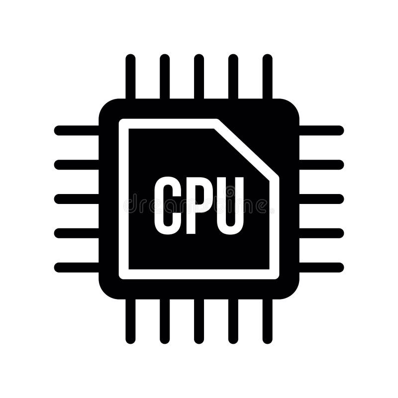 Cpu Vector Icon Isolated on White Background Stock Vector ...