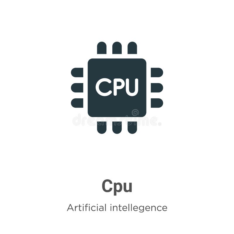 CPU symbol icon stock vector. Illustration of illustration - 120000738