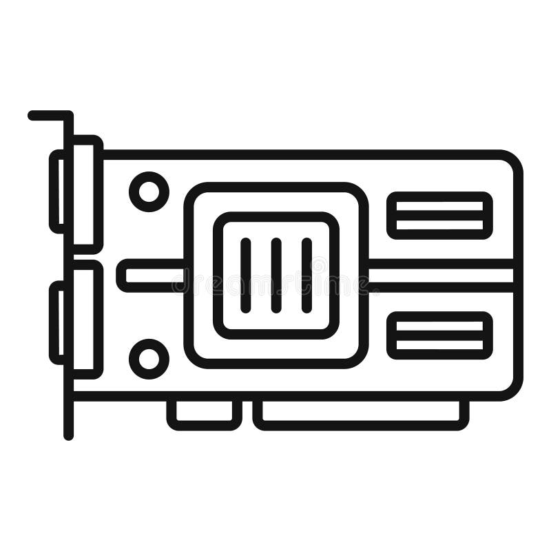 Cpu Video Card Icon Outline Vector. Computer Gpu Stock Vector ... Cpu Video Card Icon Outline Vector. Computer Gpu Stock Vector ...