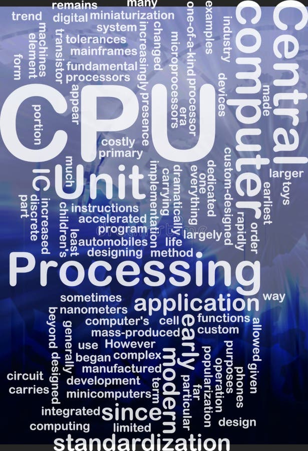 Central Microprocessors for a Computer Stock Illustration ...