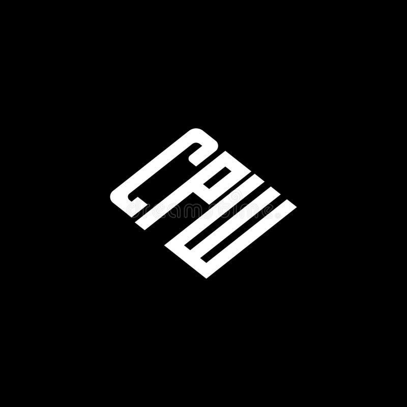 CPW Letter Logo Design on Black Background Stock Illustration ...