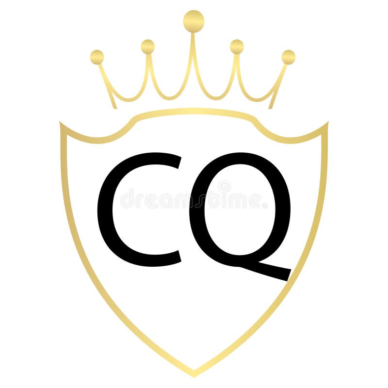 CQ Letter Logo Design with Simple Style Stock Vector - Illustration of ...